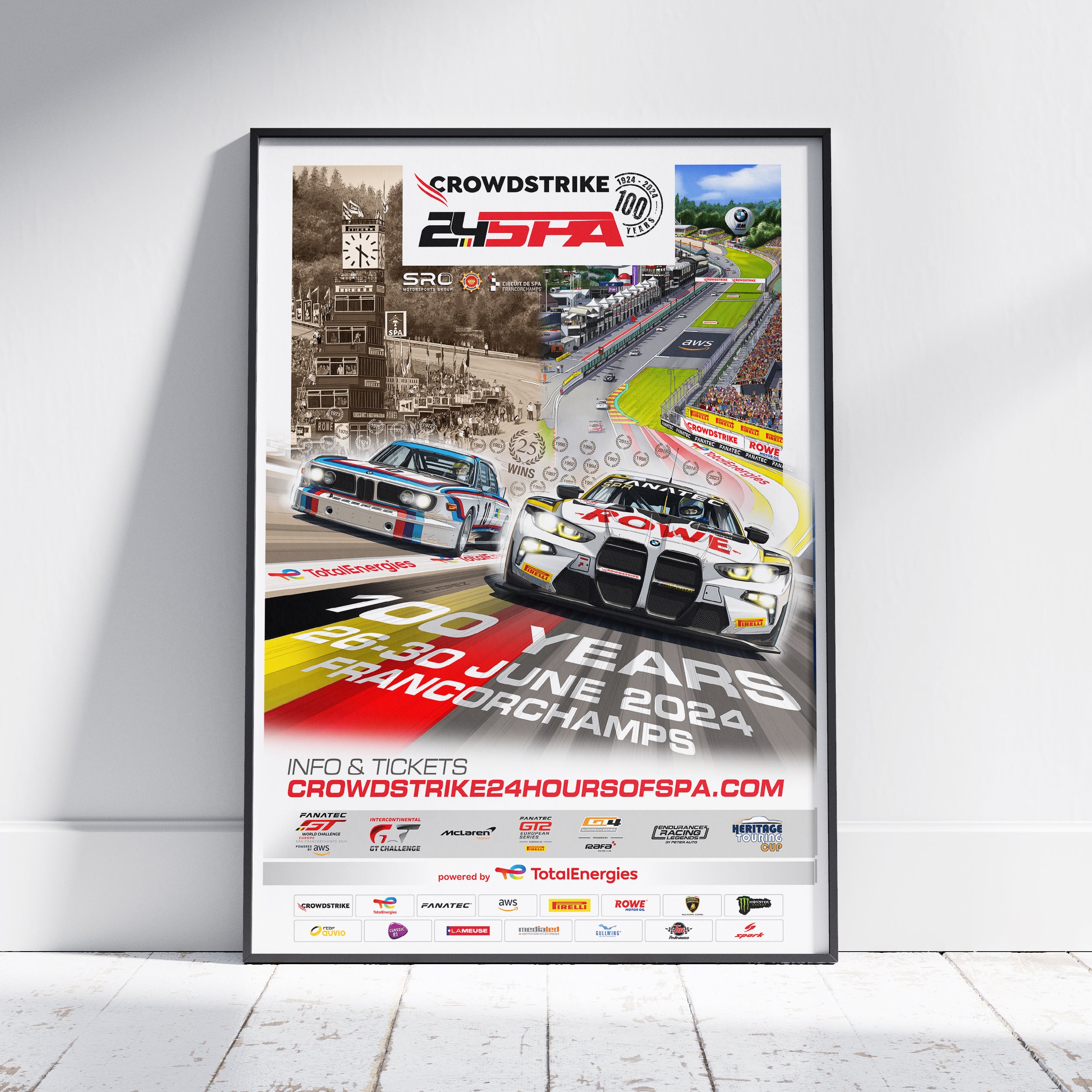 2024 CrowdStrike 24 Hours Of Spa Poster (BMW) – GTWCEuropeMerchandise