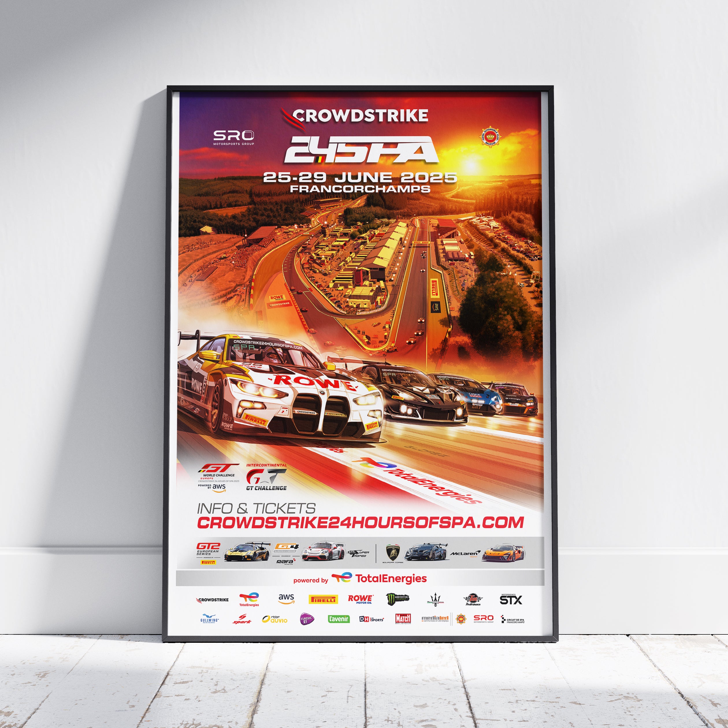 2025 CrowdStrike 24 Hours Of Spa Poster (BMW) – GTWCEuropeMerchandise