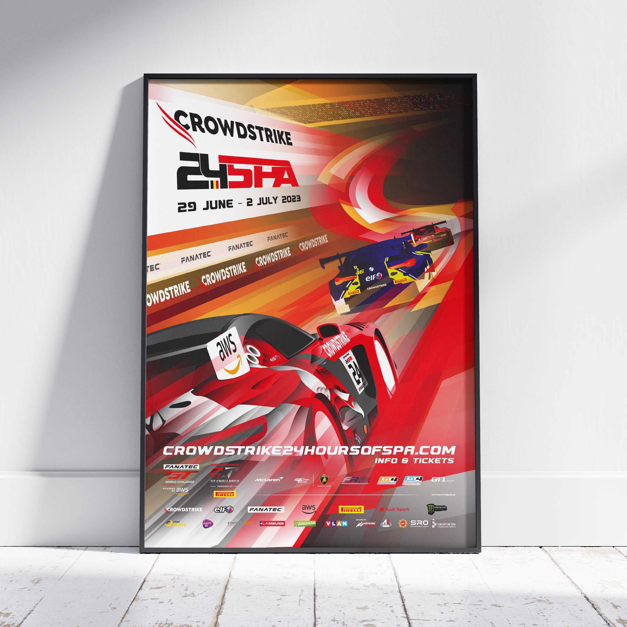 2023 CrowdStrike 24 Hours Of Spa Poster – GTWCEuropeMerchandise